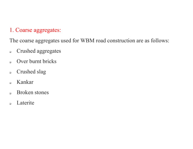 Construction of Water Bound Macadam (WBM) roads | PDF