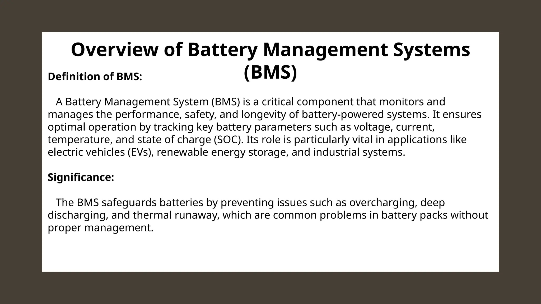 wireless battery management systems, bluetooth | PPTX