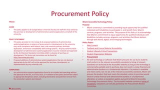 Incorporating Accessibility into the Procurement Process | PPT
