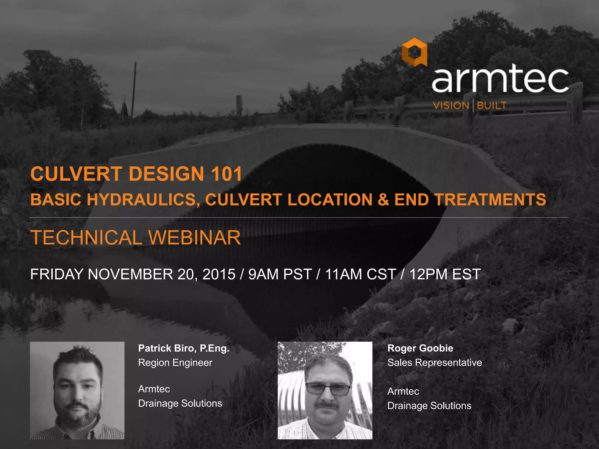 Let it Flow! Culvert Design 101 – Basic Hydraulics, Culvert Location ...