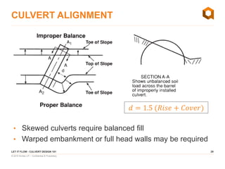 Let it Flow! Culvert Design 101 – Basic Hydraulics, Culvert Location ...