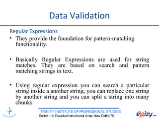 WEB BASED PROGRAMMING - Data Validation | PPT