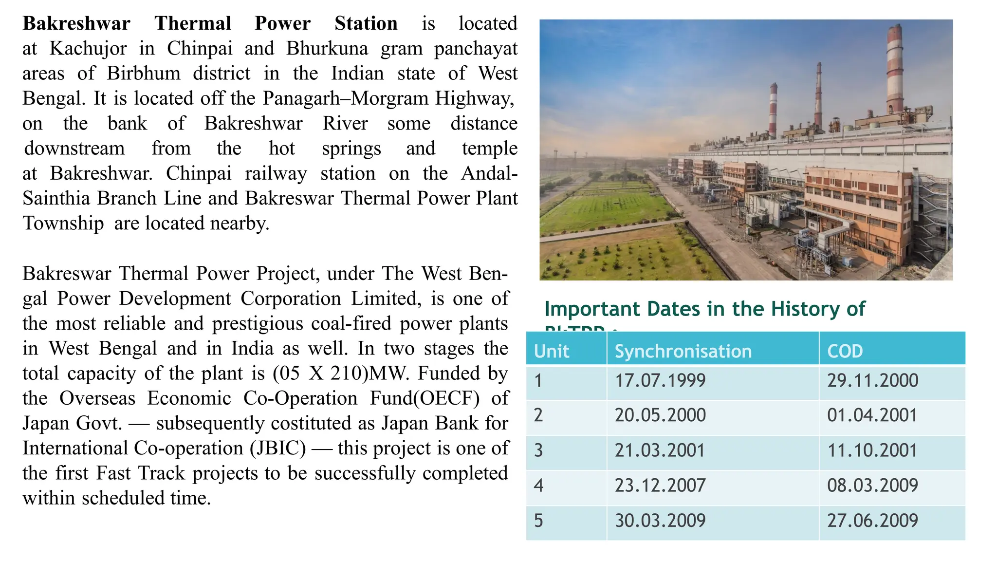 BAKRESHWAR THERMAL POWER STATION PPT WBPDCL | PPTX