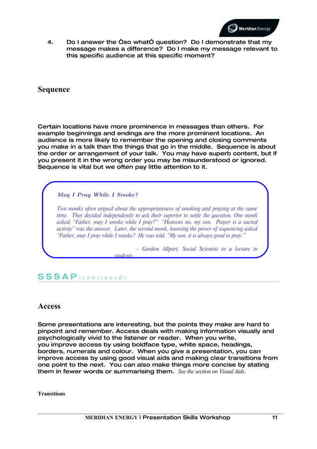 Presentation skills Workbook