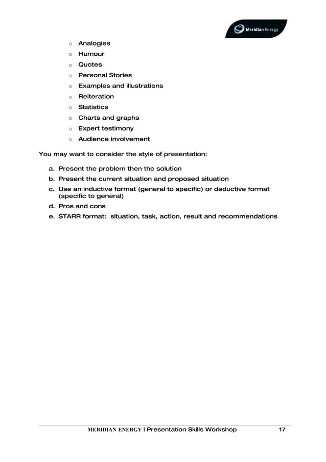 Presentation Skills Workbook presentation-skills-workbook