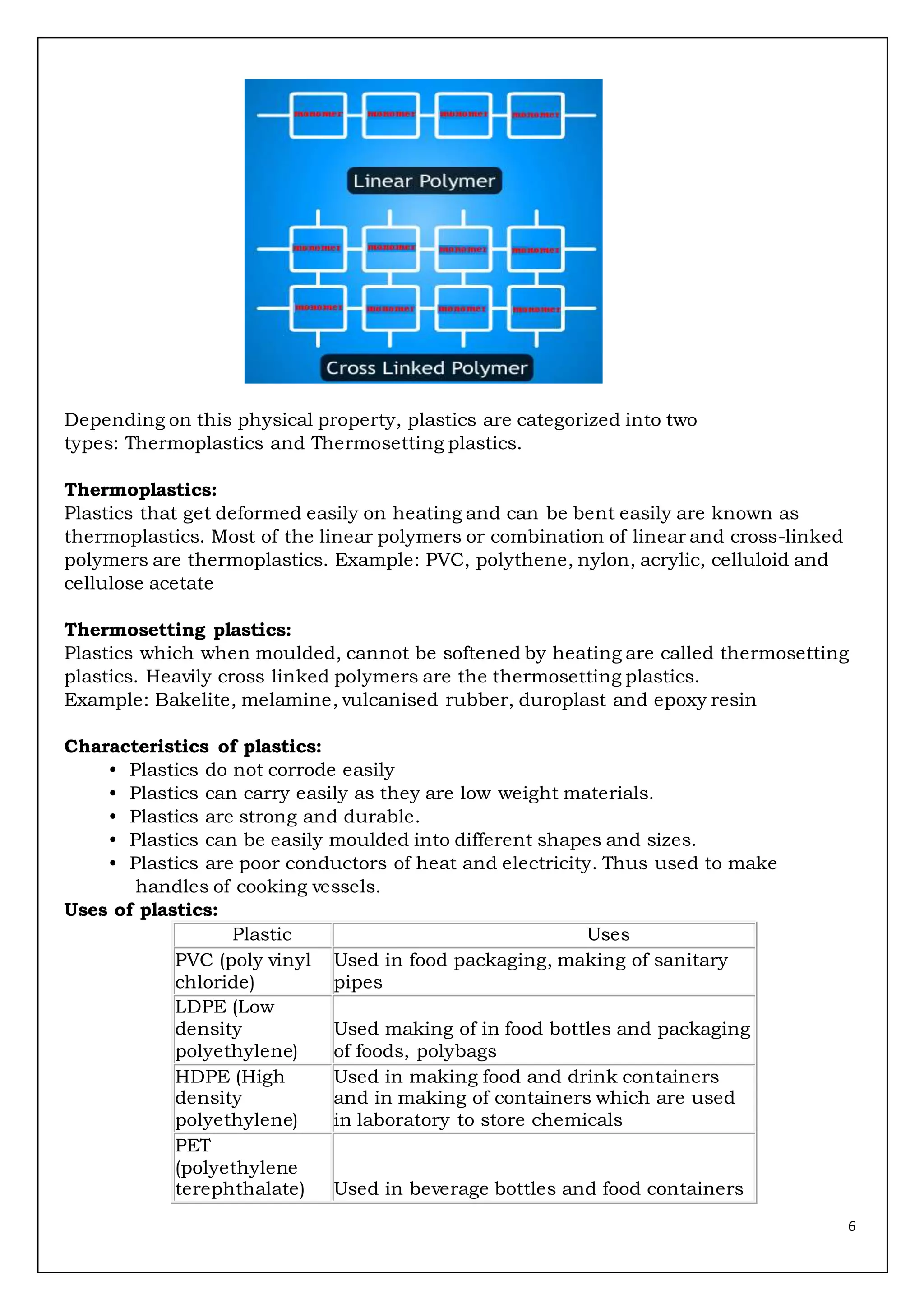 class-8 science Chapter-1 synthetic fibers and plastics | DOCX