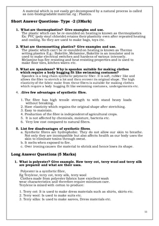 class-8 science Chapter-1 synthetic fibers and plastics | DOCX
