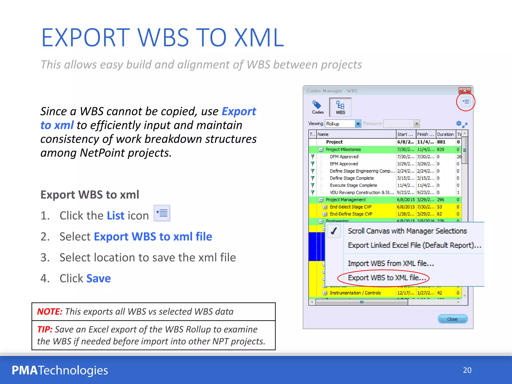 Work Breakdown Structure Planning in NetPoint | PDF