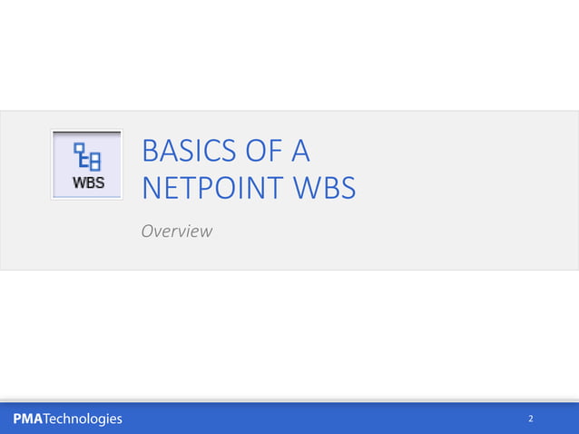 Work Breakdown Structure Planning in NetPoint | PDF