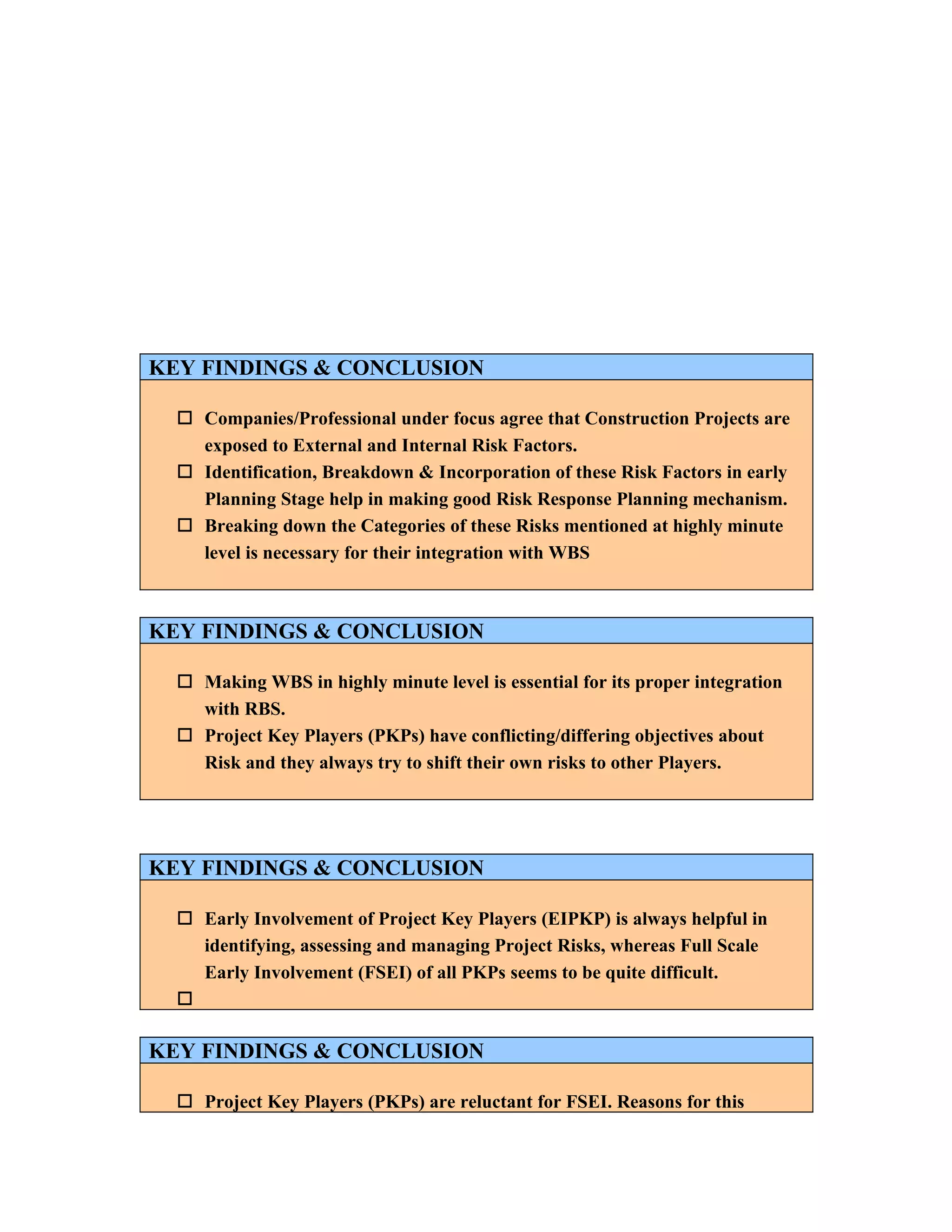 Level of Integration of Risk Breakdown Structure (RBS) and Work ...