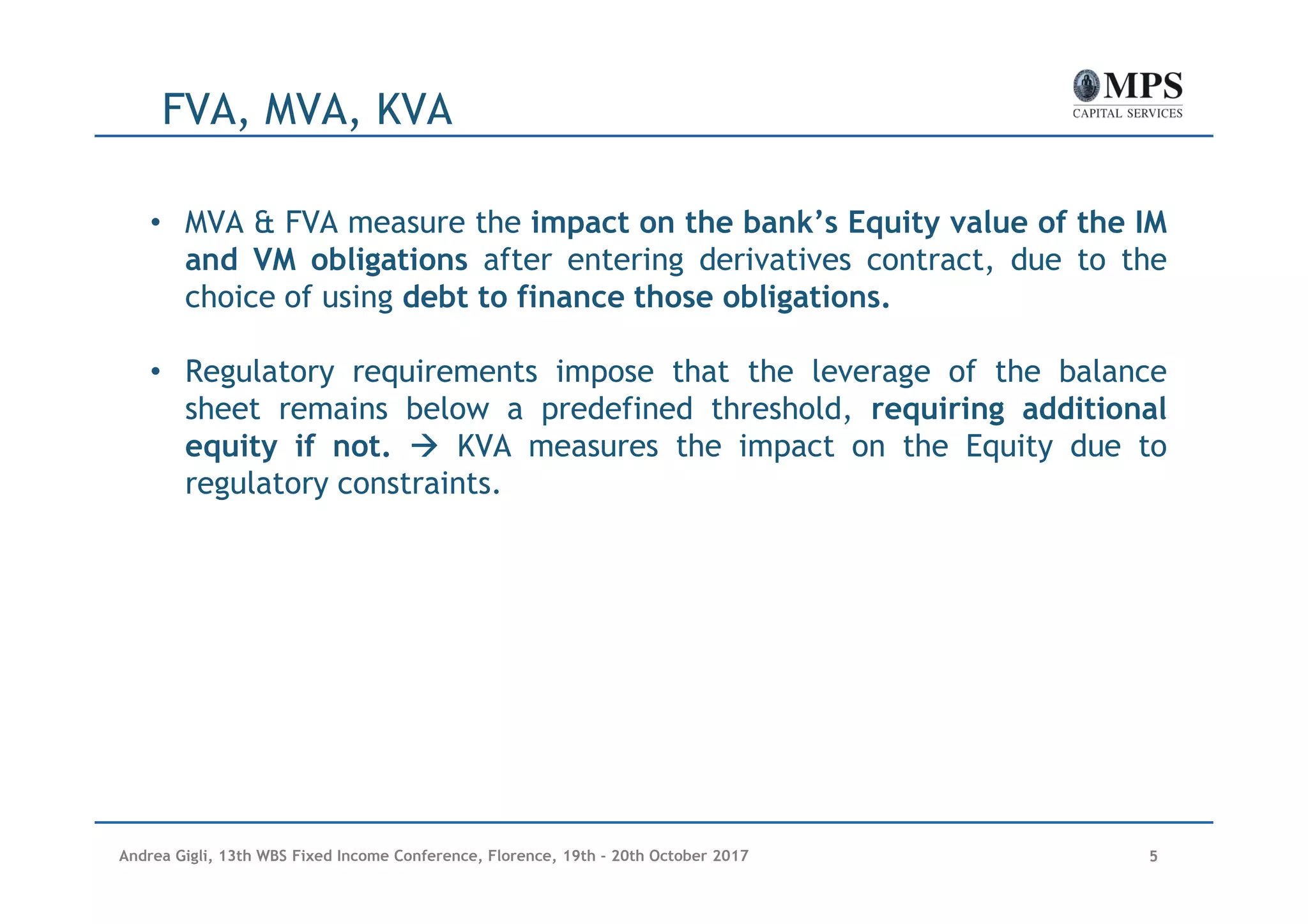 Balance-sheet dynamics impact on FVA, MVA, KVA | PDF