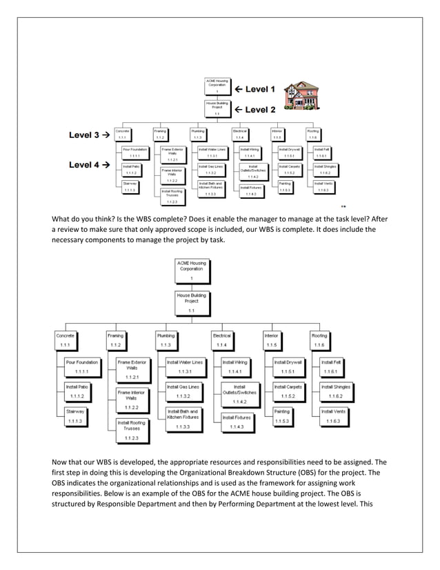 WBS and OBS | PDF
