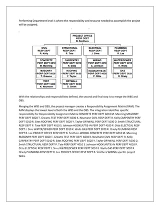 WBS and OBS | PDF