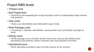 Wbs & Bar chart for Civil engg | PPTX