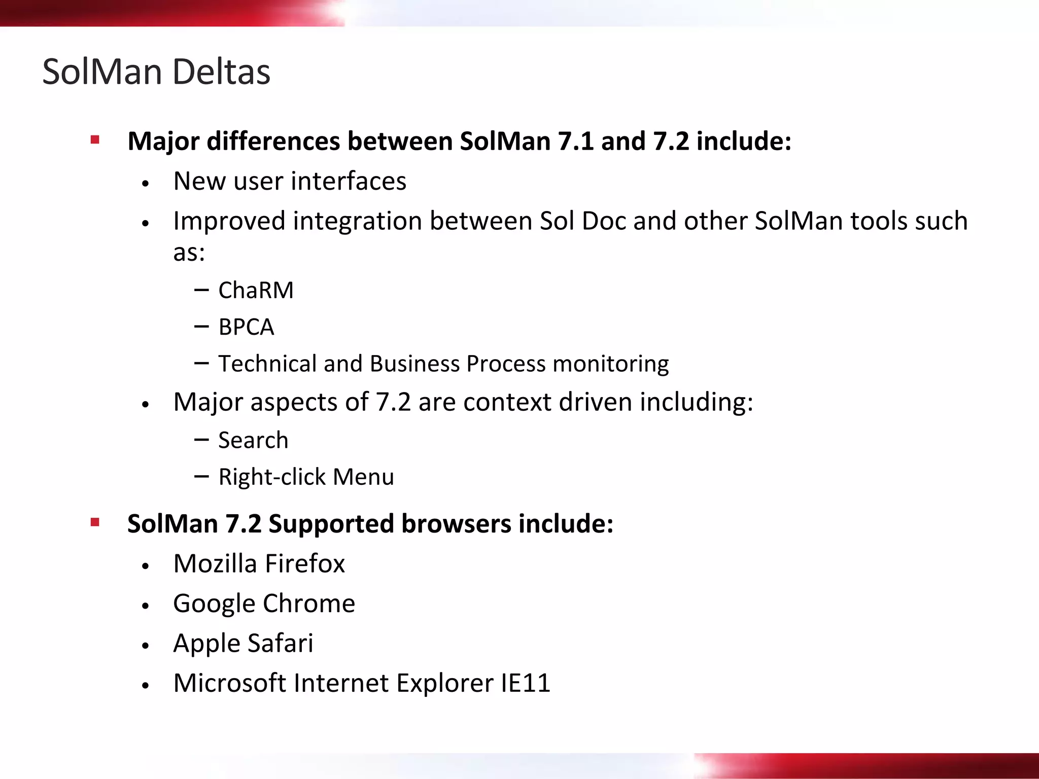 Solution Manager 7.2 Overview final | PDF