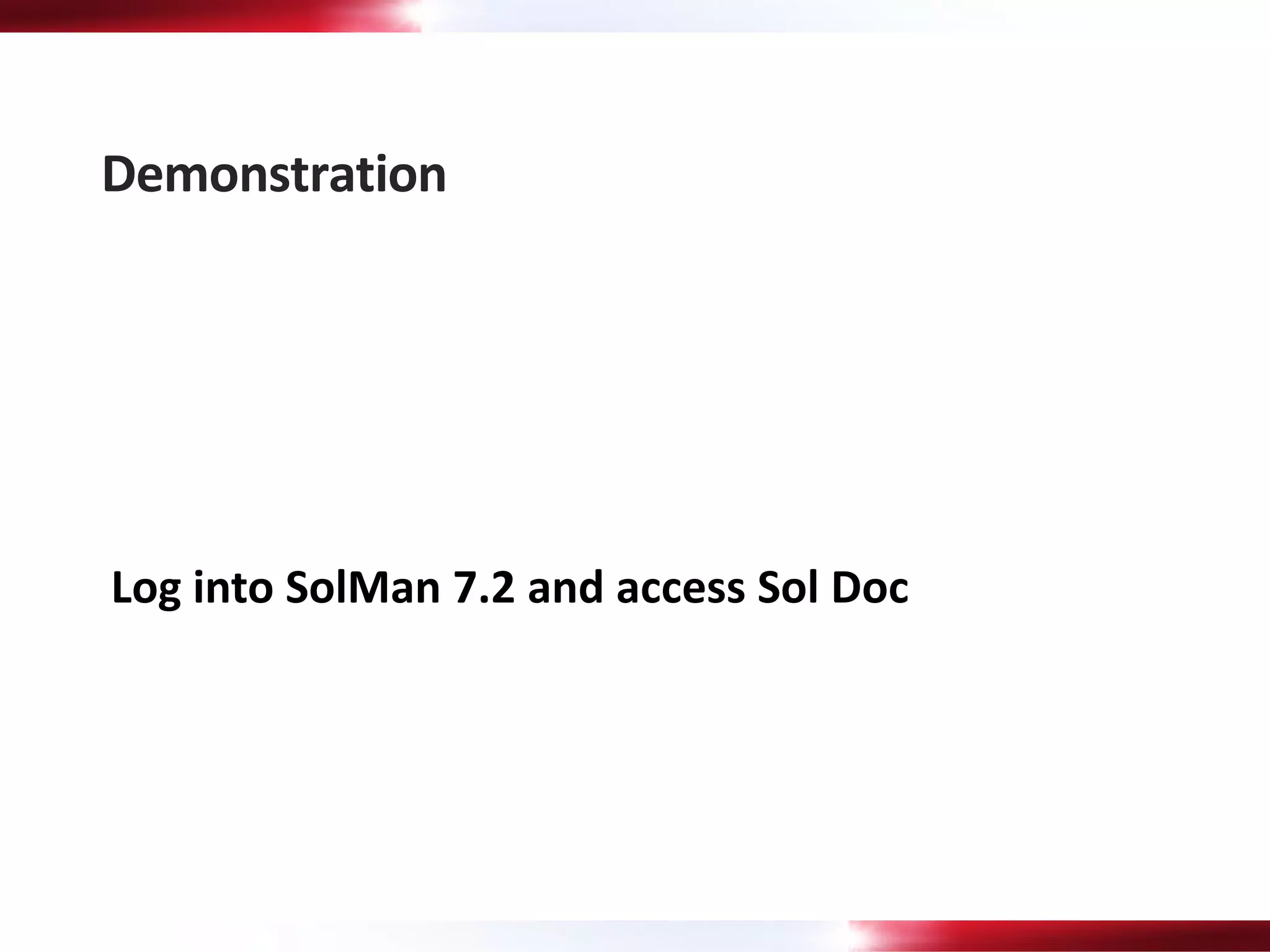 Solution Manager 7.2 Overview final | PDF