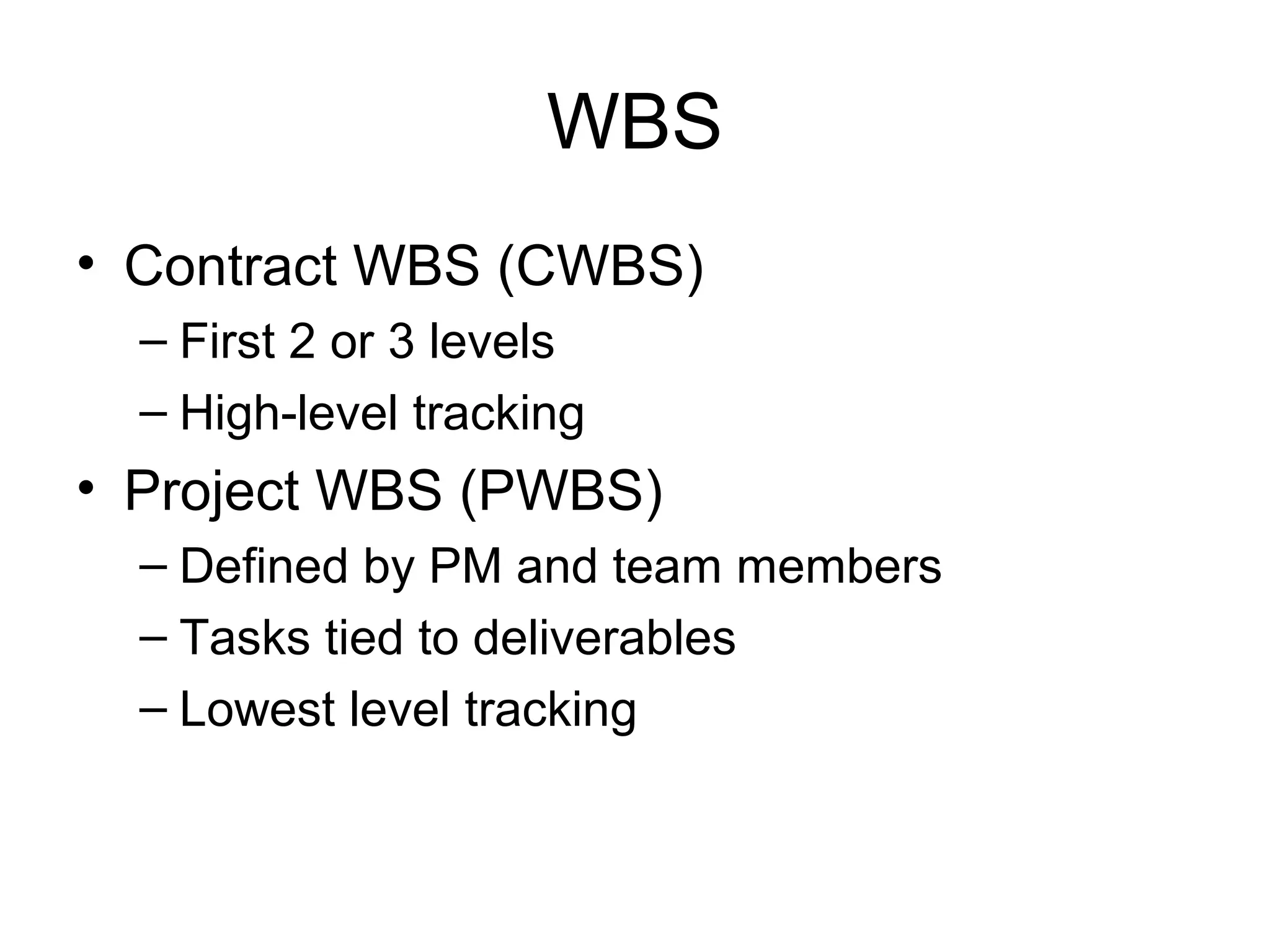 Wbs, estimation and scheduling | PPT