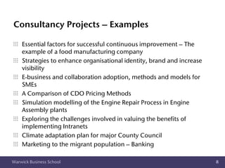 Wbs External Consultancy Projects 2009 | PDF