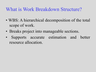 Work breakdown struction in civil engineering | PPTX