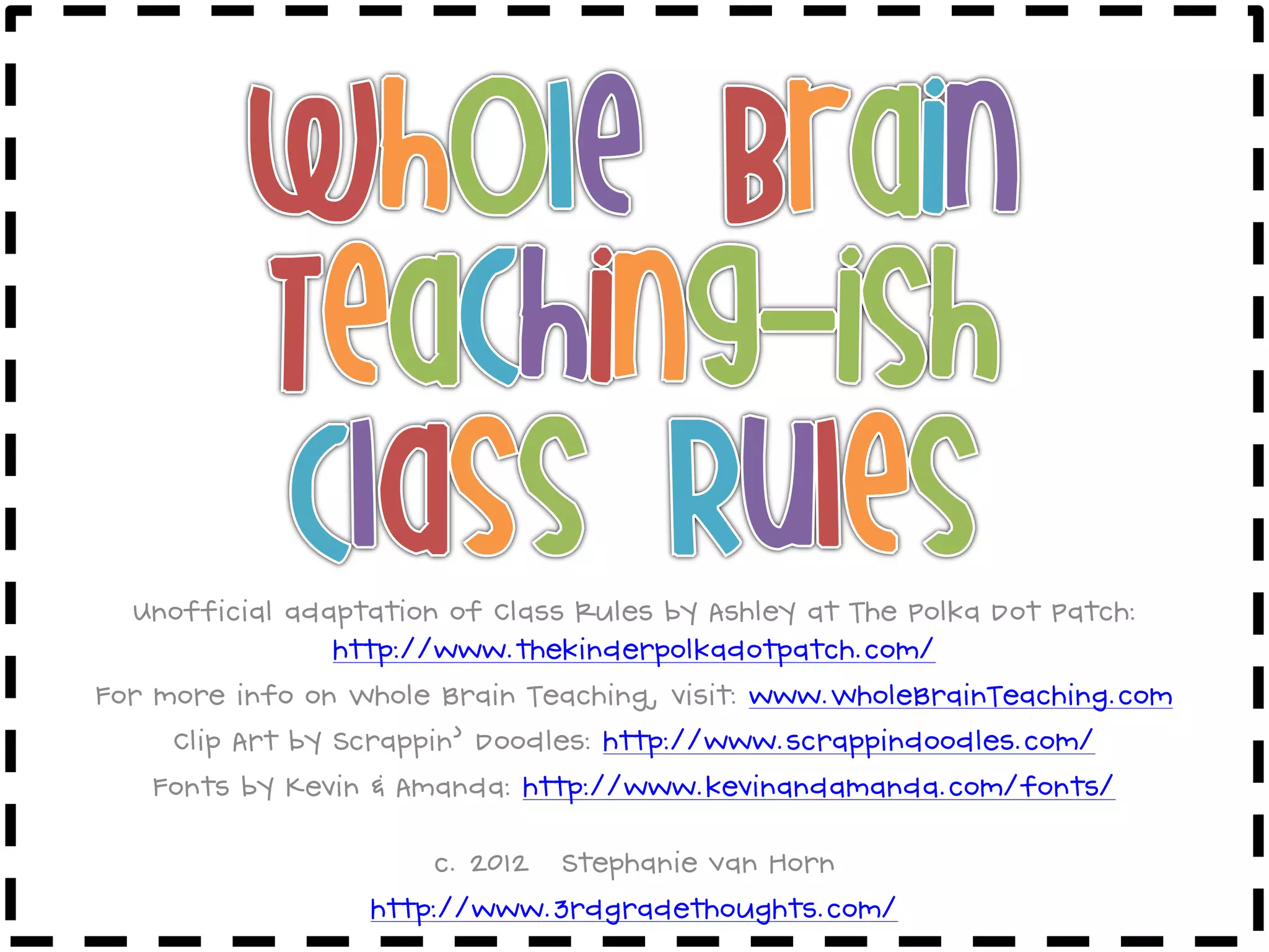 Wbt ish class rules w clip art | PPT