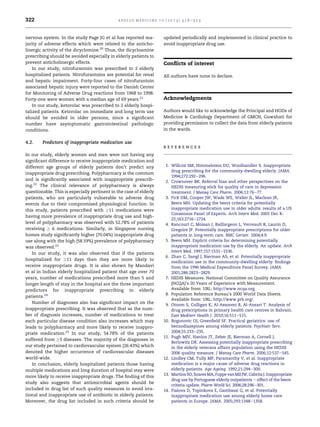 Inappropriate drug use in hospitalized elderly patients of medicine and ...