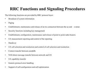 LTE RADIO PROTOCOLS | PPTX | Computer Networking | Computing