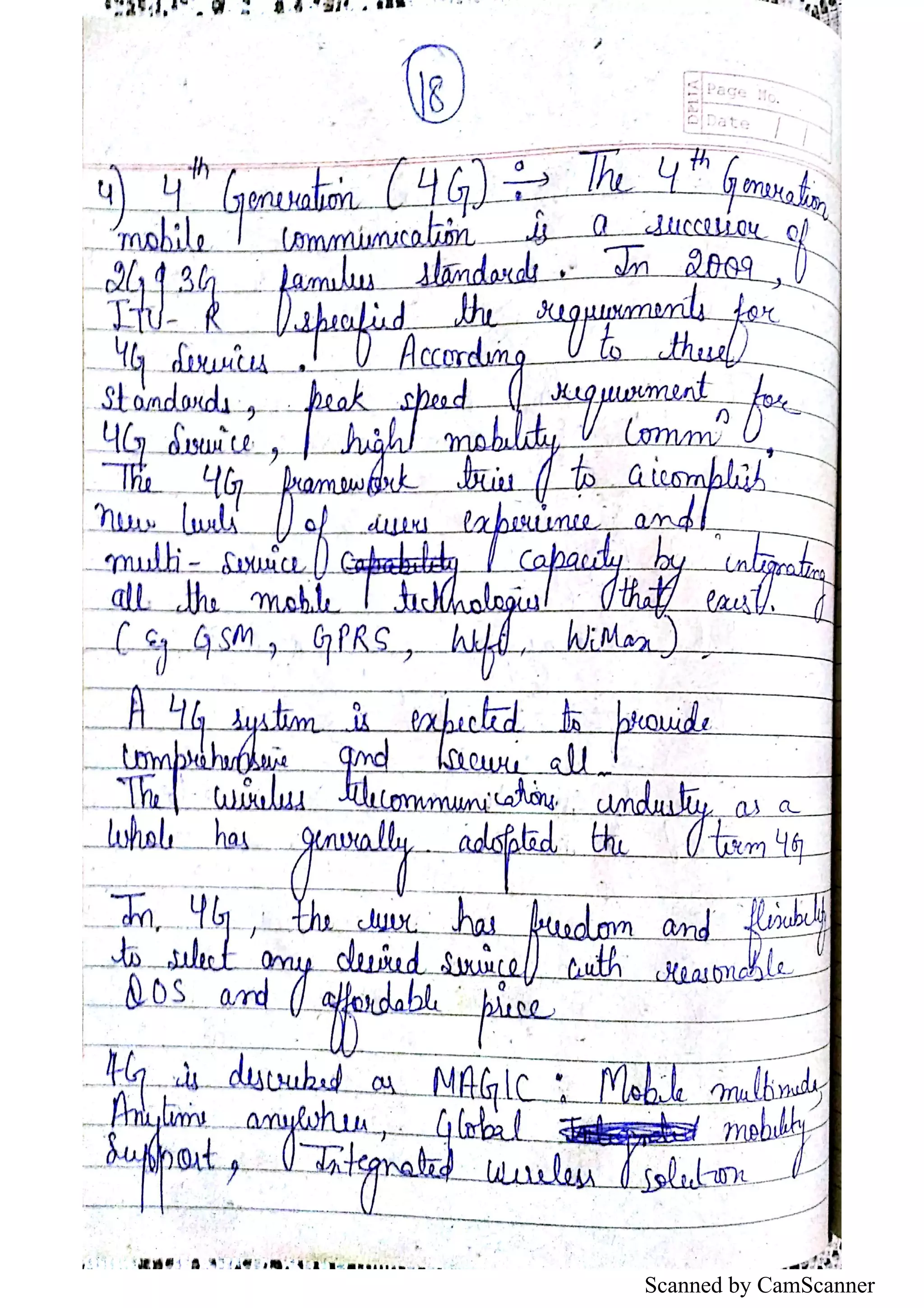 WIRELESS COMMUNICATION HANDWRITTEN NOTES FOR IP | PDF