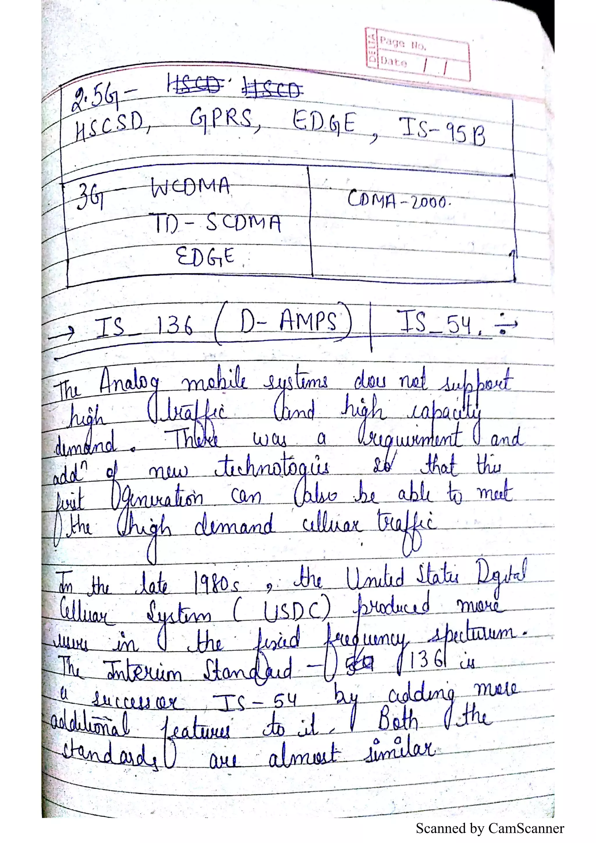 WIRELESS COMMUNICATION HANDWRITTEN NOTES FOR IP | PDF | Computer ...