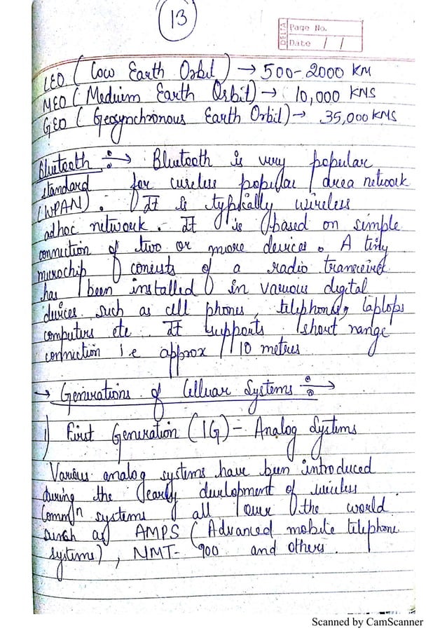 WIRELESS COMMUNICATION HANDWRITTEN NOTES FOR IP | PDF | Computer ...