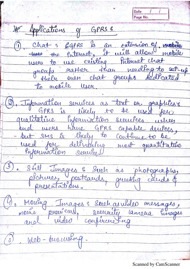 WIRELESS COMMUNICATION HANDWRITTEN NOTES FOR IP