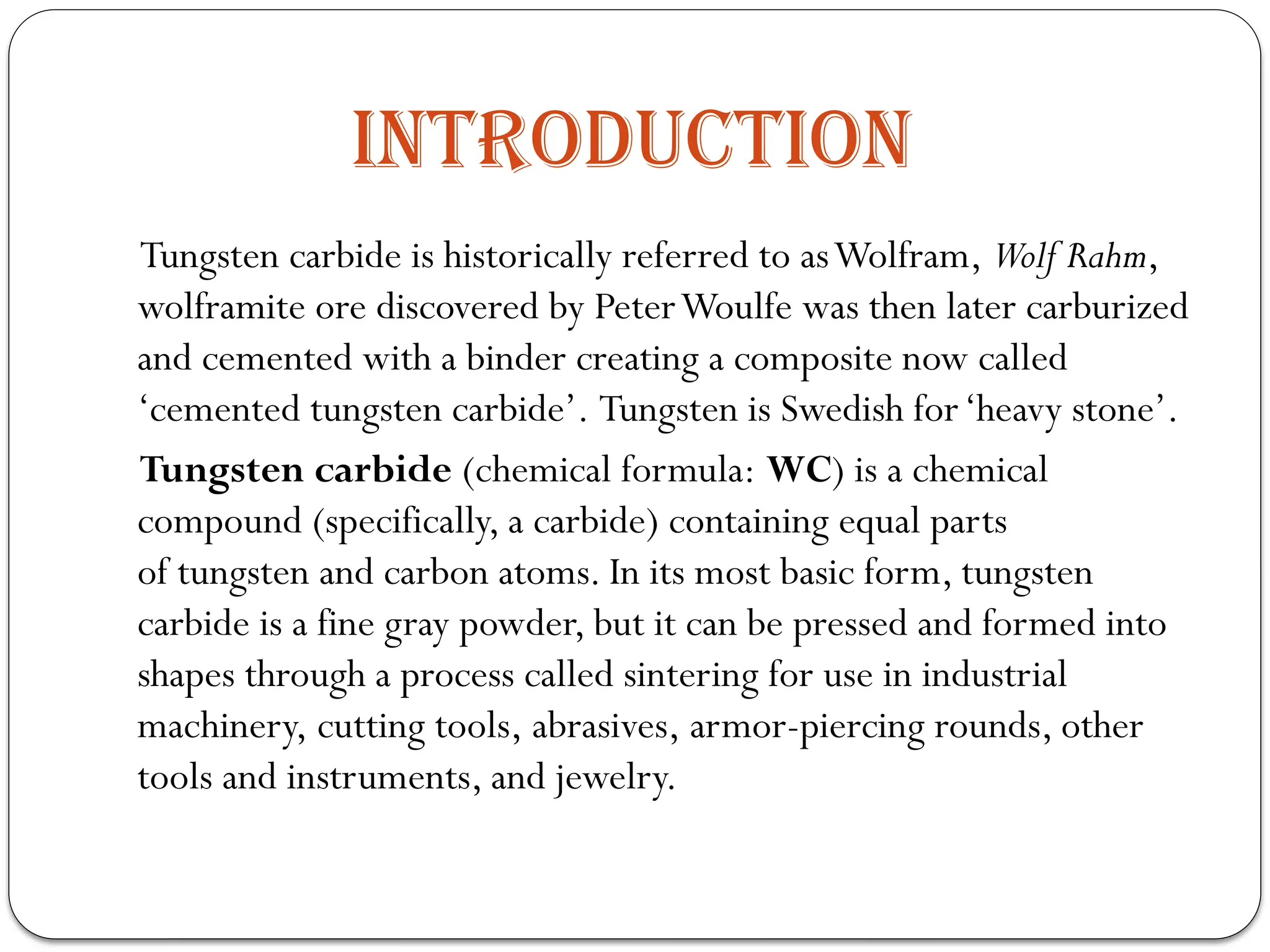 Presentation on Tungsten carbide .pptx