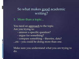 Academic Writing | PPTX