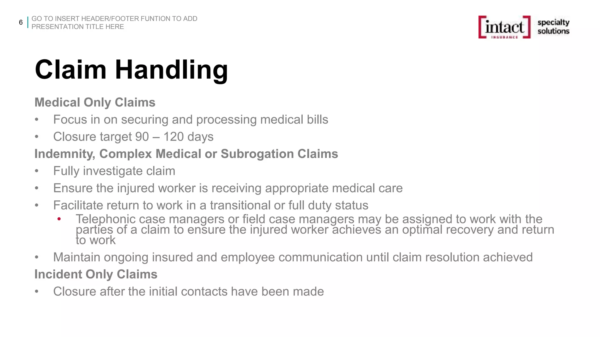 Workers Compensation Claims Services | PPTX