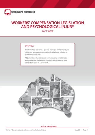 WORKERS’ COMPENSATION LEGISLATION AND PSYCHOLOGICAL INJURY FACT SHEET | PDF