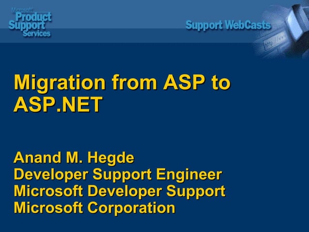 Migration From Asp To Aspnet