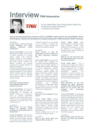 Interview with Harald Walter, TRW / Germany | PDF