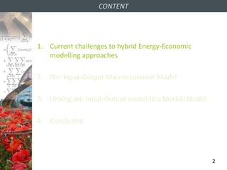 Developing a Soft Linkage between a detailed dynamic input-output macroeconomic model and a ...