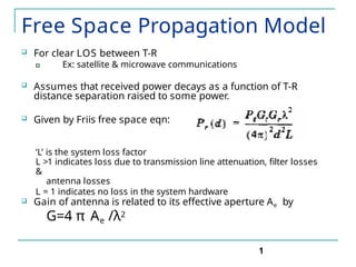 Wireless Communication Free space propagation model | PPTX