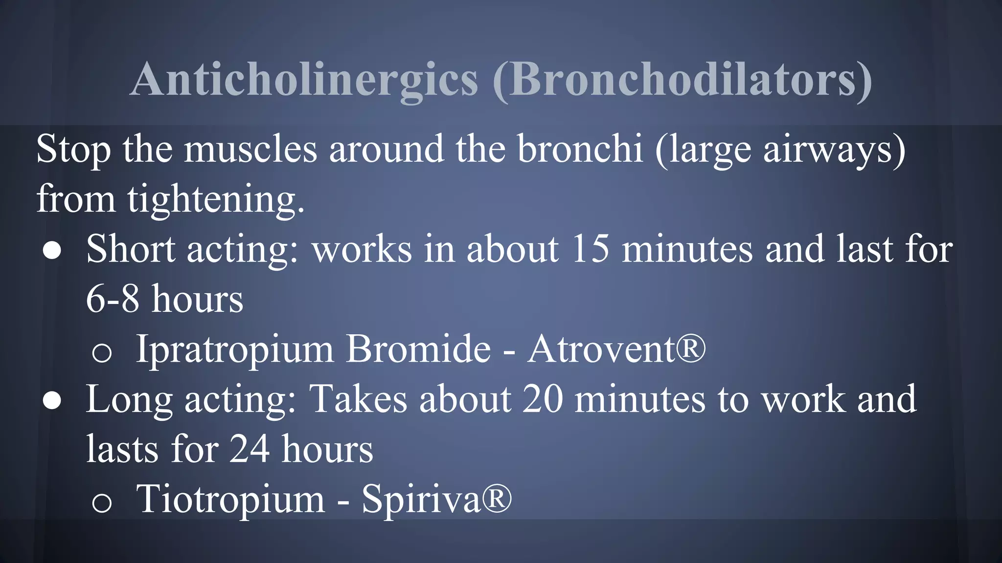 Lecture 5: Medications Used in Inhalation Therapy | PPTX