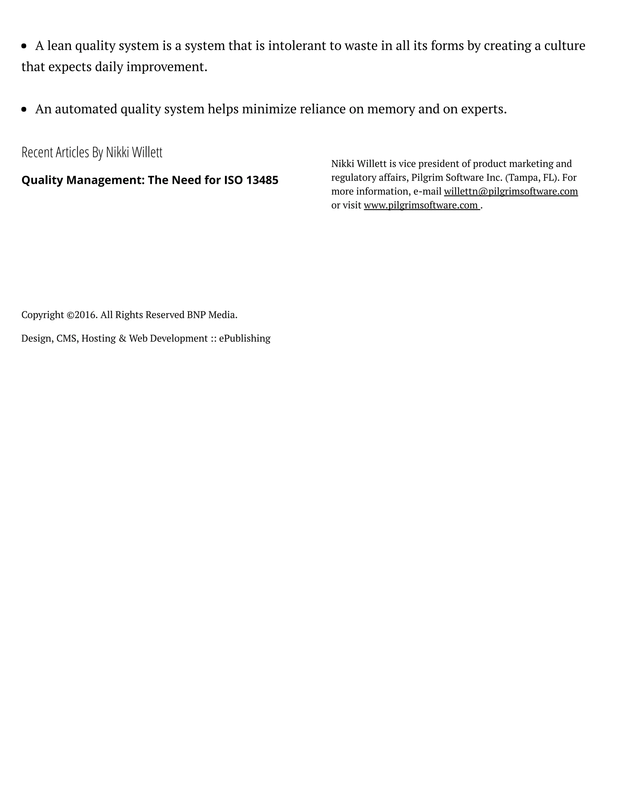 Optimize Your Quality Management System | PDF