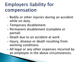 Workmen Compensation act (WCA), 1923 by Atikur Rahman | PPTX