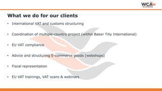 WCA eCommerce Workshop 6: EU VAT regulations in crossborder trade | PPT