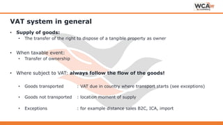 WCA eCommerce Workshop 6: EU VAT regulations in crossborder trade | PPT