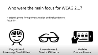 WCAG | PPTX | Web Design and HTML | Internet