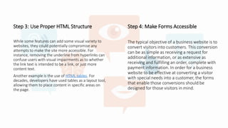 WCAG | PPTX | Web Design and HTML | Internet
