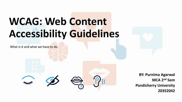 Web Content Accessibility Guidelines | PPTX