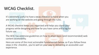Web Content Accessibility Guidelines | PPTX