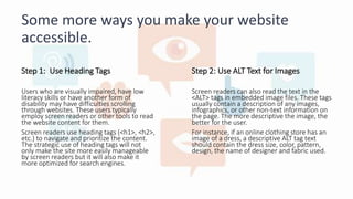 Web Content Accessibility Guidelines | PPTX