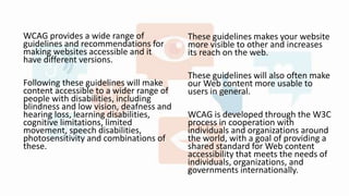 Web Content Accessibility Guidelines | PPTX