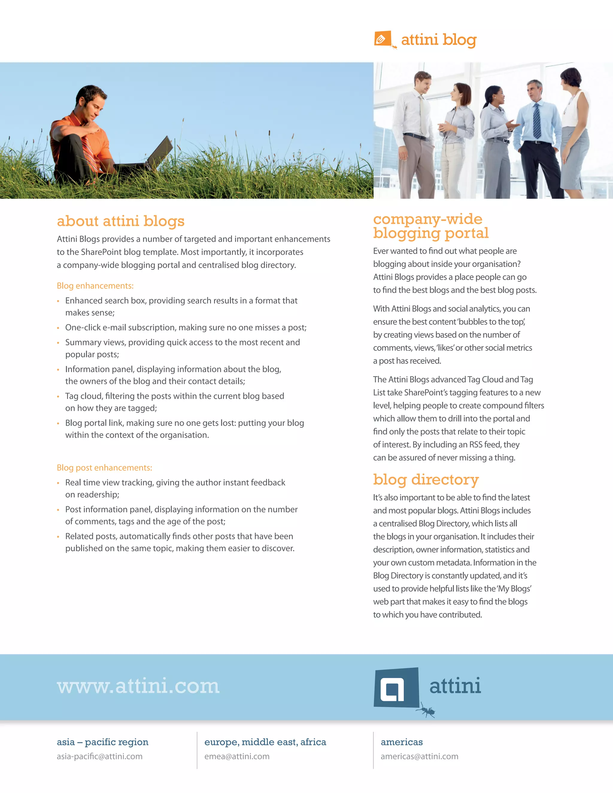 Brochure Attini Blogs | PDF | Internet | Computing